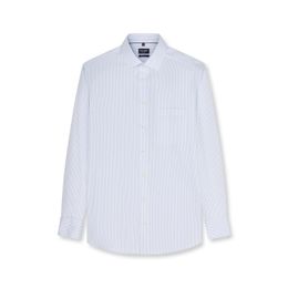 Businesshemd OLYMP "OLYMP Luxor, modern fit, New Kent", Herren, Gr. 38, Normaler Arm, bleu, 100% Baumwolle, Hemden