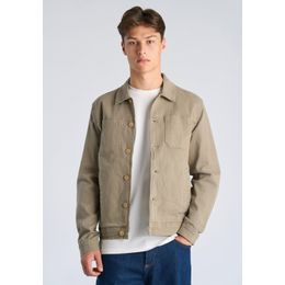 Outdoorhemd LINDBERGH "Hemdjacke Relaxed Fit", Herren, Gr. L, Normalgr&ouml;&szlig;en, dk sand, Obermaterial: 98% Baumwolle, 2% Elasthan, Hemden
