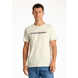 Kurzarmshirt LINDBERGH "T-Shirt (Kurzarm) Relaxed Fit", Herren, Gr. L, bl, cl, lbs, Obermaterial: 100% Baumwolle, unifarben, l&auml;ssig geschnitten, Rundhals, Shirts