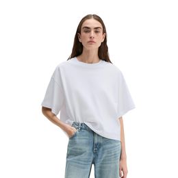 Marc O'Polo T-Shirt MARC O'POLO "aus weichem Single Jersey", Damen, Gr. L, wei&szlig;, Obermaterial: 100% Baumwolle, unifarben, Basic, loose fit, Rundhals, normaler Saum, Shirts T-Shirt