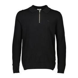 Troyer LINDBERGH "Troyer Slim Fit", Herren, Gr. L, schwarz, Obermaterial: 80% Viskose, 20% Nylon, unifarben, hoch geschlossener Ausschnitt, Pullover Troyer