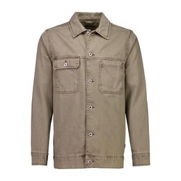 Outdoorhemd LINDBERGH "Hemdjacke Regular Fit", Herren, Gr. M, Normalgr&ouml;&szlig;en, army denim, Obermaterial: 100% Baumwolle, Hemden