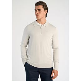 Troyer LINDBERGH "Troyer Slim Fit", Herren, Gr. L, grau (lt grau), Obermaterial: 80% Viskose, 20% Nylon, unifarben, hoch geschlossener Ausschnitt, Pullover Troyer