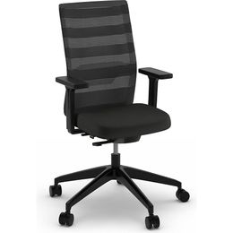 Topstar B&uuml;rostuhl AirWork, mit Armlehnen, Synchronmechanik, schwarz, schwarz