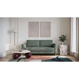 BRUNO Schlafsofa 160cm in Forest Green | stabiles Massivholz & Boxspringkomfort