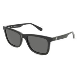 Calvin Klein CKJ24601S | Unisex-Sonnenbrille | Fassung: Vollrand, Quadratisch, Acetat, Schwarz | Glasfarbe: Grau