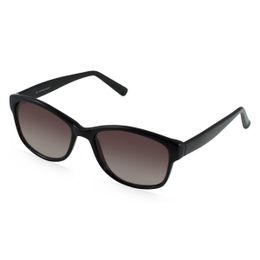 Fielmann INTER 2203 SUN FA | Damen-Sonnenbrille | Fassung: Vollrand, Quadratisch, Propionat, Schwarz | Glasfarbe: Grau