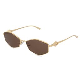 Jimmy Choo JC4017 | Damen-Sonnenbrille | Fassung: Vollrand, Oval, Metall, Gold | Glasfarbe: Braun