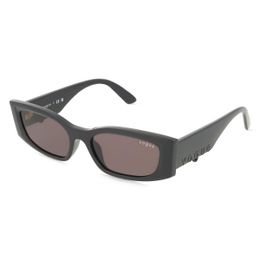 Vogue 0VO5655SU | Damen-Sonnenbrille | Fassung: Vollrand, Quadratisch, Kunststoff, Schwarz | Glasfarbe: Grau