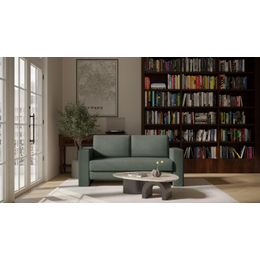 BRUNO Schlafsofa 140cm in Forest Green | stabiles Massivholz & Boxspringkomfort