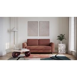 BRUNO Schlafsofa 140cm in Hazelnut | stabiles Massivholz & Boxspringkomfort