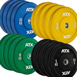 Vorteilspaket! 200 kg - 50 mm ATX Color Full Rubber Bumper Plates