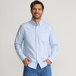 LANDS' END Oxfordhemd Sail Rigger, Tailored Fit, Herren,  Blau, Baumwolle, by Lands' End