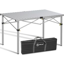 Campingtisch Silberfarben klappbar