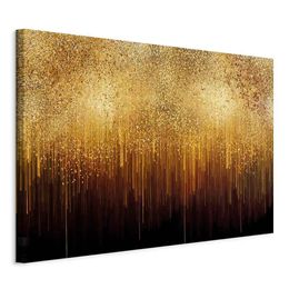 Artgeist Leinwandbild Golden Expansion Schwarz/Goldfarben ca.120x80cm