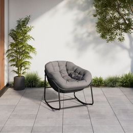 Gartenschaukelstuhl Alicante Grau/Schwarz