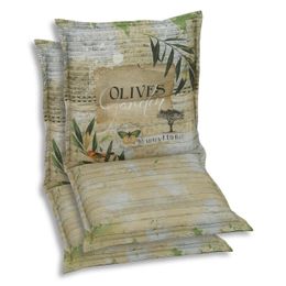 Sesselauflagenset Olive Hellgr&uuml;n, 2-teilig