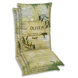 Sesselauflagenset Olive Hellgr&uuml;n, 2-teilig