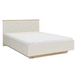 BETT 160/200 Naya Kaschmir und Eichenholz-Optik
