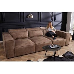 Riess Ambiente Design 3-Sitzer Sofa BOSSA NOVA 260cm antik taupe Microfaser Couch Wohnzimmer Riess-Ambiente Industrie & Loft Modern