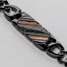 Holzkern Armb&auml;nder Herren Schwarz und Kork