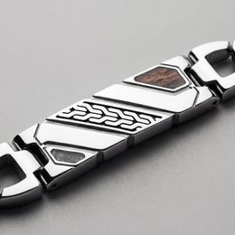 Holzkern Outlands Armband Herren Meteorit und Koa