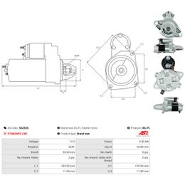 AS-PL Starter s6253s f&uuml;r MITSUBISHI NISSAN Subaru