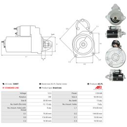 AS-PL Starter s4007 f&uuml;r Ford DAF