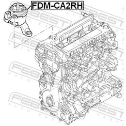 FEBEST Lagerung, Motor fdmca2rh vorne rechts f&uuml;r Ford Volvo