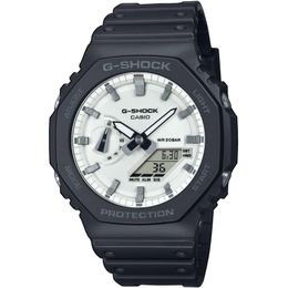 Chronograph Casio G-SHOCK, schwarz (schwarz, wei&szlig;), Armbanduhren, Herren, Chronograph, Quarzuhr,Armbanduhr,Herrenuhr, digital,bis 20bar wasserd. Resinarmband