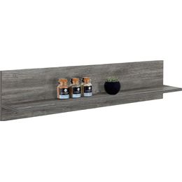 Ablageregal KOCHSTATION "KS-Virginia", braun (eiche vintage), B:100cm H:24cm T:18cm, Holzwerkstoff, Regale, Wandregal K&uuml;chen-Wandregal, 100 cm breit