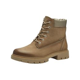 Schn&uuml;rstiefelette Tamaris "Tamaris Stiefelette Nubukleder/Textil", Damen, Gr. 40, camel, Nubukleder, Textil, Schuhe Schn&uuml;rstiefelette