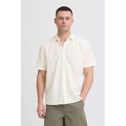 Kurzarmhemd Blend "BHAvan", Herren, Gr. 3XL, US-Gr&ouml;&szlig;en, vanilla ice, Web, 98% Baumwolle, 2% Elasthan, Strukturmuster, Basic, weit normal, ohne Ausschnitt, gerader Abschluss, Hemden, Bequemes Kurzarmhemd mit klassischem Kragen