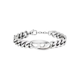 Armband Diesel "Schmuck Geschenk Edelstahl Armschmuck Panzerkette", silber (edelstahlfarben), Armb&auml;nder, Damen, 21,6cm, Edelstahl, Armband
