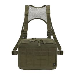 Schultertasche Brandit "Brandit Unisex Chest Pack", Damen, Gr. onesize, olive, Polyester, unifarben, Taschen Schultertasche