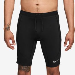 Lauftights Nike "M NK DF STRIDE HALF TIGHT", Herren, Gr. L, N-Gr, schwarz, reflec, Obermaterial: 75% Polyester, 25% Elasthan, Hosen, sportlicher Stil, eng anliegende Passform