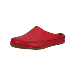 Hausschuh Haflinger "Haflinger Hausschuhe Leder", Herren, Gr. 44, rot, Leder, Schuhe Hausschuh