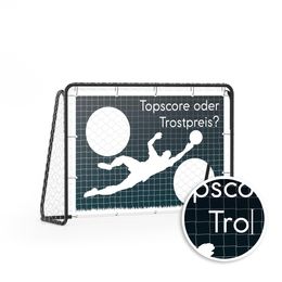 Torwand "Keeper&ldquo; personalisierbar | mit Wunschtext | inkl. Tor & Tornetz | 200 x 142 cm | Werbeartikel f&uuml;r WM & EM | Eventausstattung gestalten