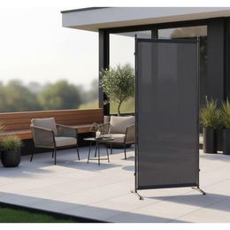 Gardenson Sichtschutz, Grau, Silber, Metall, Textil, 80x188x50 cm, Sonnen- & Sichtschutz, Sichtschutz Garten, Paravents outdoor