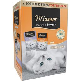 Miamor Ragout Royale in Jelly Multibox Kitten Katzen-Nassfutter ohne Konservierungsmittel 12x100g