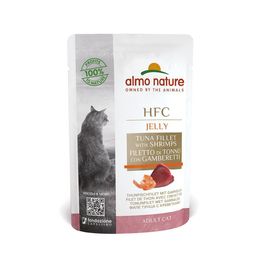 Almo Nature HFC Thunfischfilet mit Garnelen Katzen-Nassfutter getreidefrei 24x55g