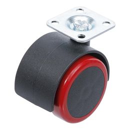 BGS Do it yourself Lenk-Doppelrolle rot/schwarz 50 mm (80336)