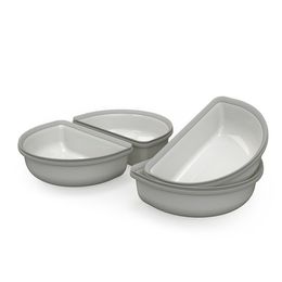 SureFeed Halbschalen 4-er Pack grau