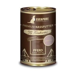 Escapure Pferde Geschnetzeltes Men&uuml; Hunde-Nassfutter hypoallergen 6x400g