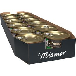 Miamor Feine Filets naturell Mixtray Katzen-Nassfutter Fisch 12x156g