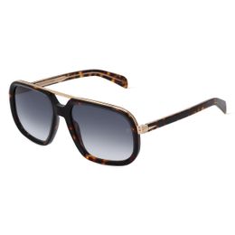 David Beckham DB 7101/S | Herren-Sonnenbrille | Fassung: Vollrand, Pilot, Acetat, Havanna Gl&auml;nzend | Glasfarbe: Grau Verlaufend