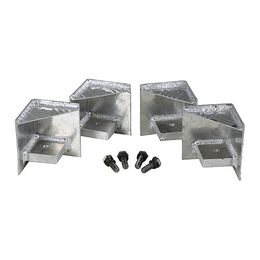 Palettenf&uuml;&szlig;e, f&uuml;r Riffelblechboxen, VE 4 Stk, inkl. Befestigungsmaterial kaiserkraft