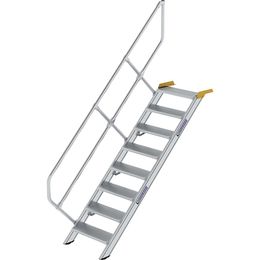 MUNK Industrietreppe, Alu-Stufen, Stufenbreite 800 mm, 8 Stufen