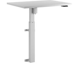 1-S&auml;ulen-Schreibtisch Atlanta, Wandmontage, BxT 1200 x 800 mm, wei&szlig;, lichtgrau kaiserkraft