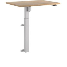 1-S&auml;ulen-Schreibtisch Atlanta, Wandmontage, BxT 1200 x 800 mm, wei&szlig;, Buche kaiserkraft